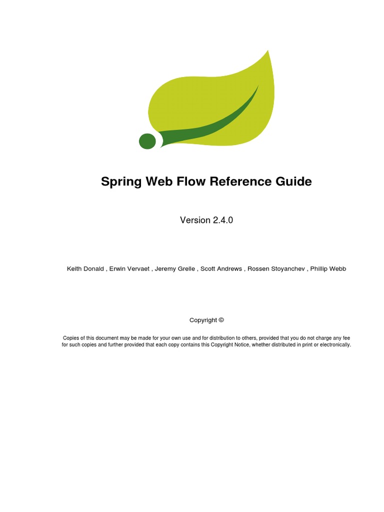 Spring Webflow Reference | PDF | Java Server Faces | Scope (Computer Science)