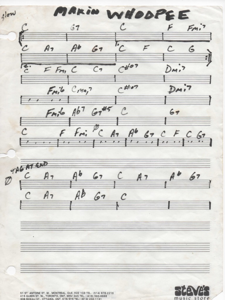 Makin Whoopee Music Arrangement | PDF