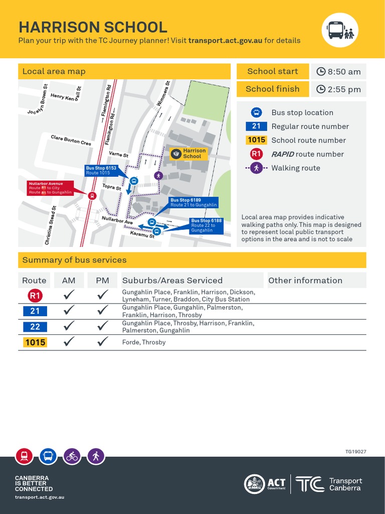 Harrison School: Local Area Map School Start School Finish 8:50 Am 2:55 ...