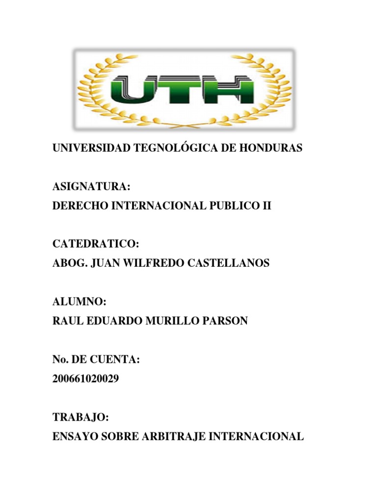 Raul Murillo Arbitraje Internacional | PDF | Arbitraje | Estado (política)