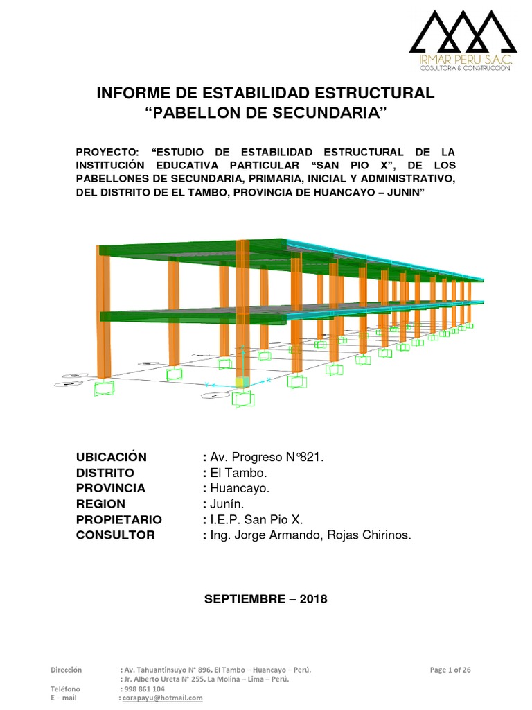 Informe de Estabilidad Estructural | PDF | Perú | Ingeniería estructural