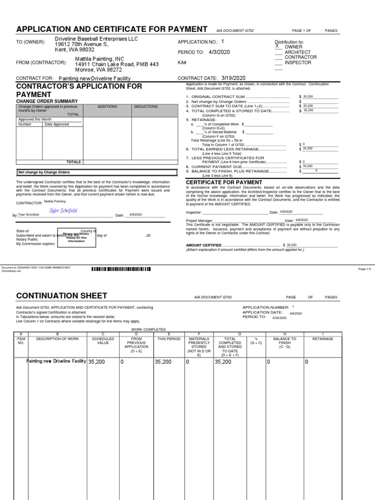 Notarized - AIA Form Brian Fortsie | PDF | Notary Public | Government