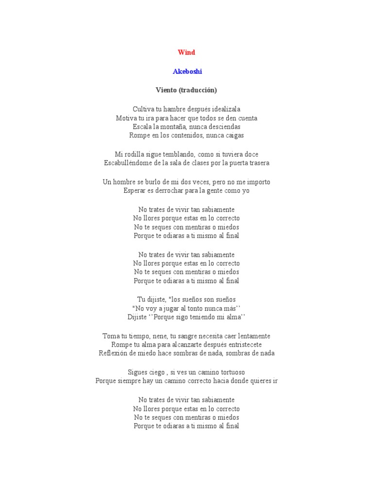 Akeboshi - Wind | PDF