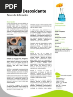 Desoxigel Ficha Técnica | PDF | Agua | Corrosión