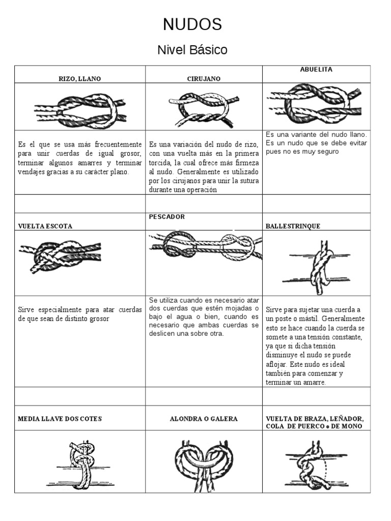 Nudos Básicos para Scouts | PDF | Exploración | Nudo