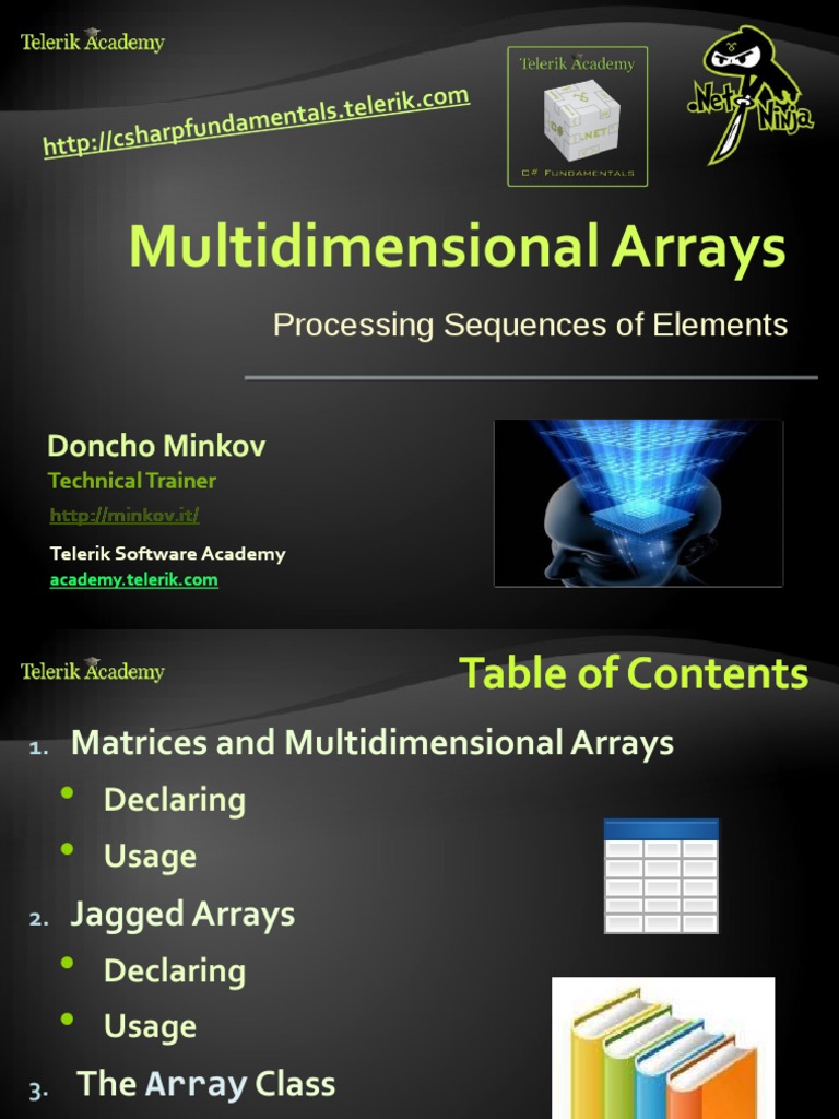 Multidimensional Arrays: Processing Sequences of Elements | PDF | Array ... Multidimensional Arrays: Processing Sequences of Elements | PDF | Array ...