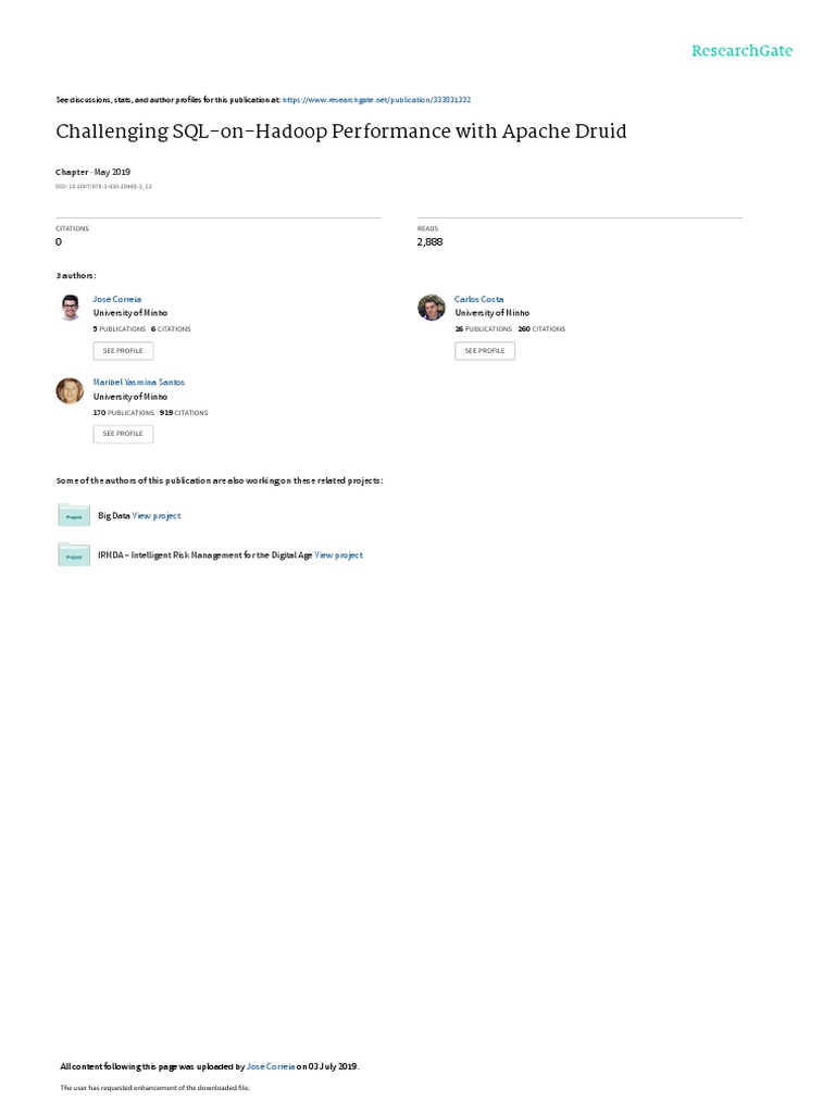Challenging SQL-on-Hadoop Performance With Apache Druid: José Correia ...
