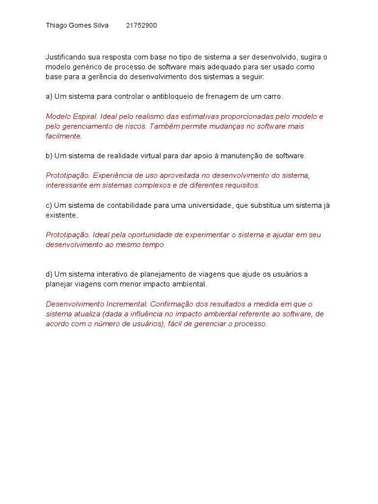 Modelos de Processos de Software | PDF