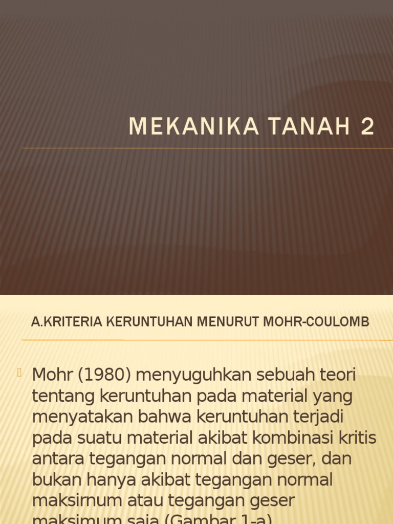 Kekuatan Geser Tanah dan Uji Laboratorium | PDF | Metode & Bahan Ajar