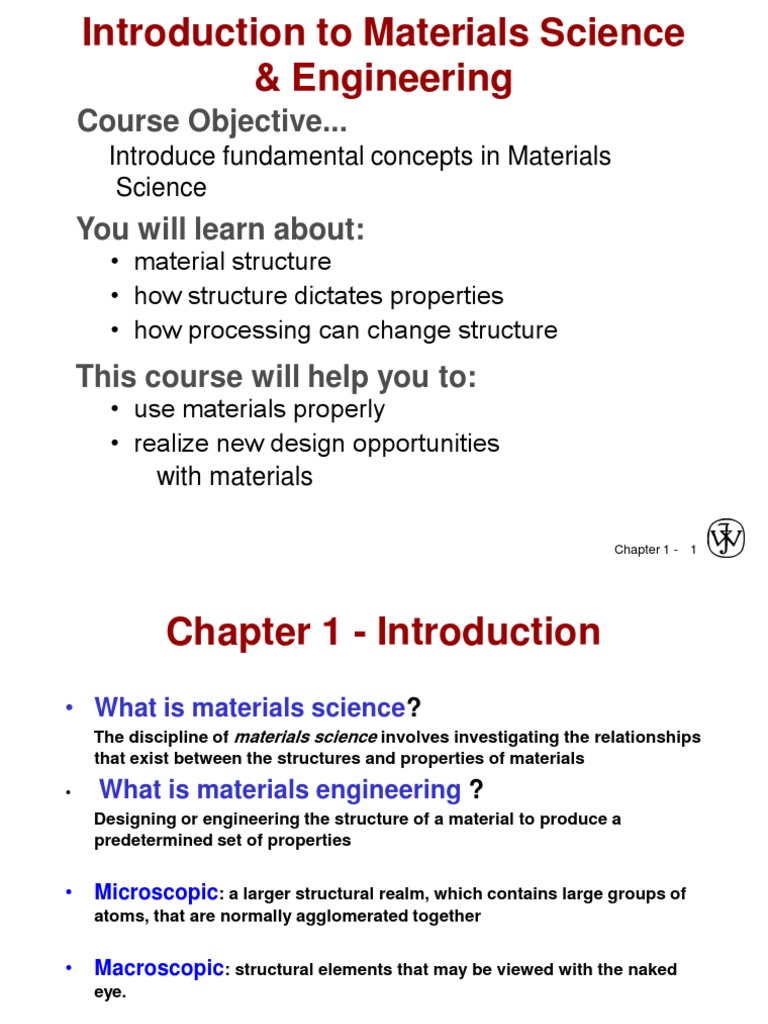 CH 01 | PDF | Solid | Materials Science