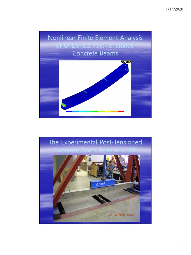 PT Beam - Analysis - Presentation | PDF | Prestressed Concrete ...