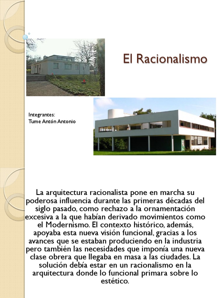 Arquitectura Racionalista: Historia y Principios | PDF | Medios de arte ...