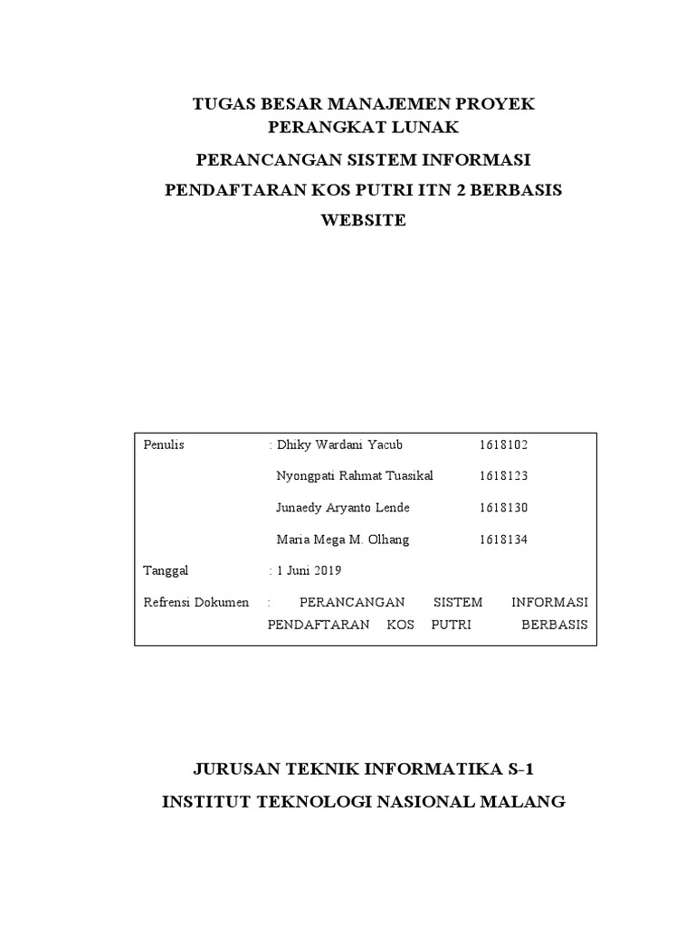 Tugas Besar MPPL (Proposal Proyek) | PDF