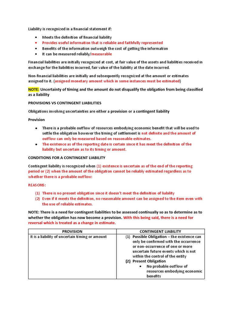 PAS 37 Answers | PDF | Liability (Financial Accounting) | Fair Value