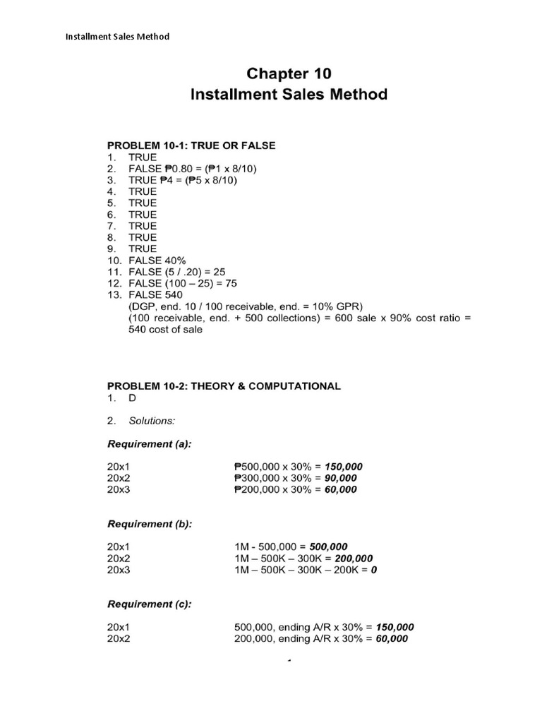Chapter 10 SolMan Special Accounting 1 Millan 2018 | PDF | Law