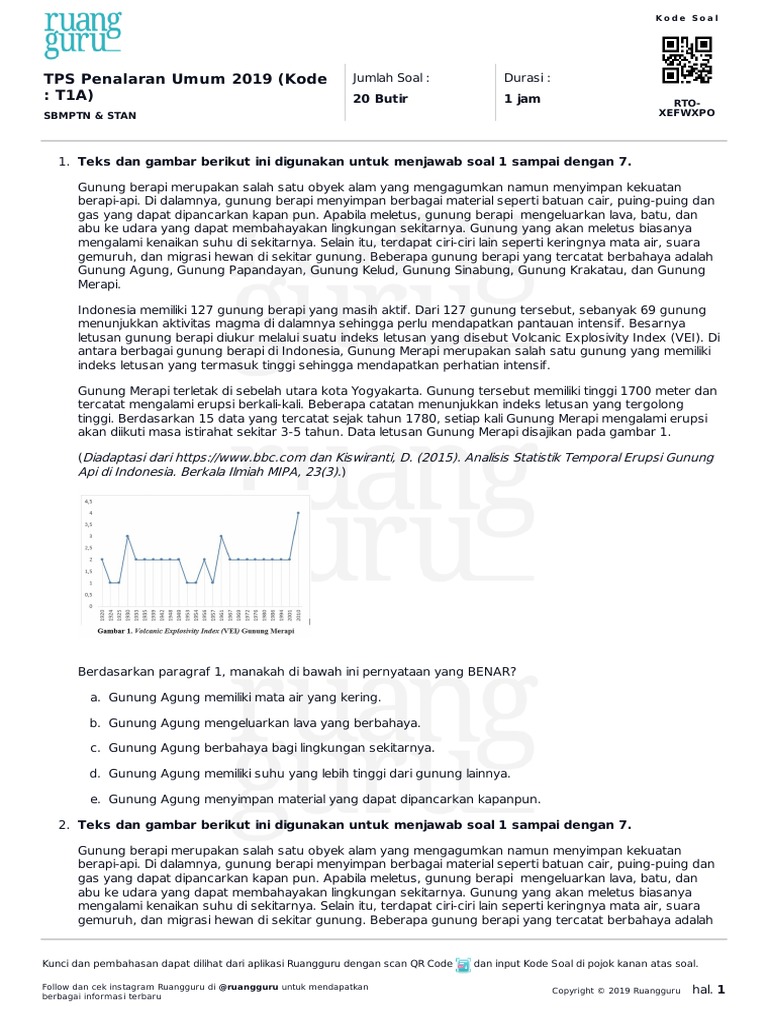 RTO XEFWXPO TPSPenalaranUmum2019 (Kode:T1A) PDF | PDF RTO XEFWXPO TPSPenalaranUmum2019 (Kode:T1A) PDF | PDF