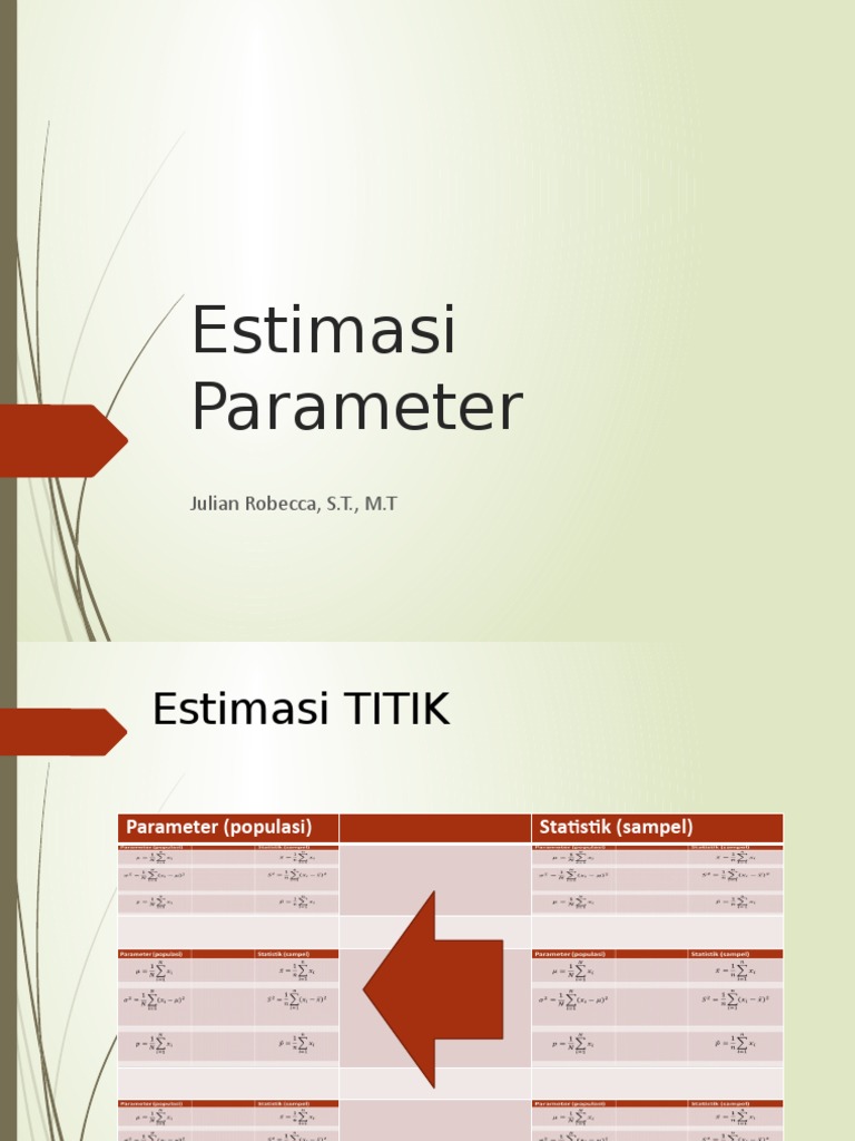 3 Estimasi Parameter | PDF | Sains & Matematika