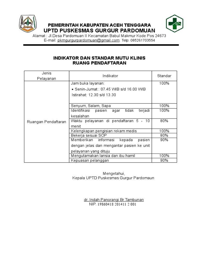 Form Indikator Mutu | PDF