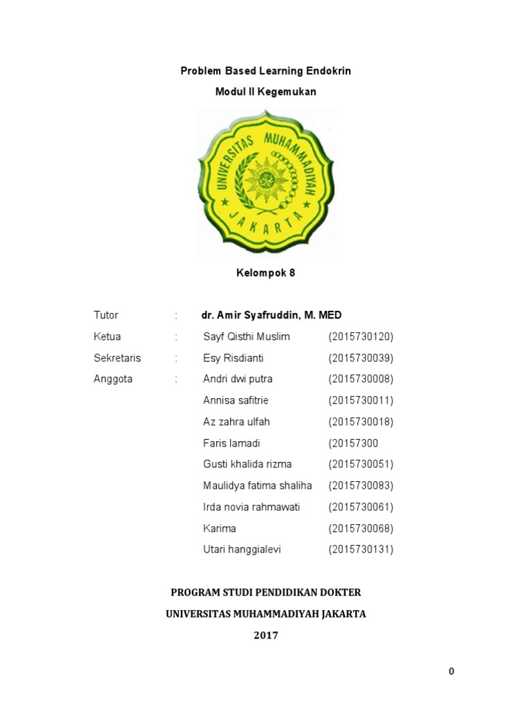 Problem Based Learning Endokrin Modul II Kegemukan | PDF