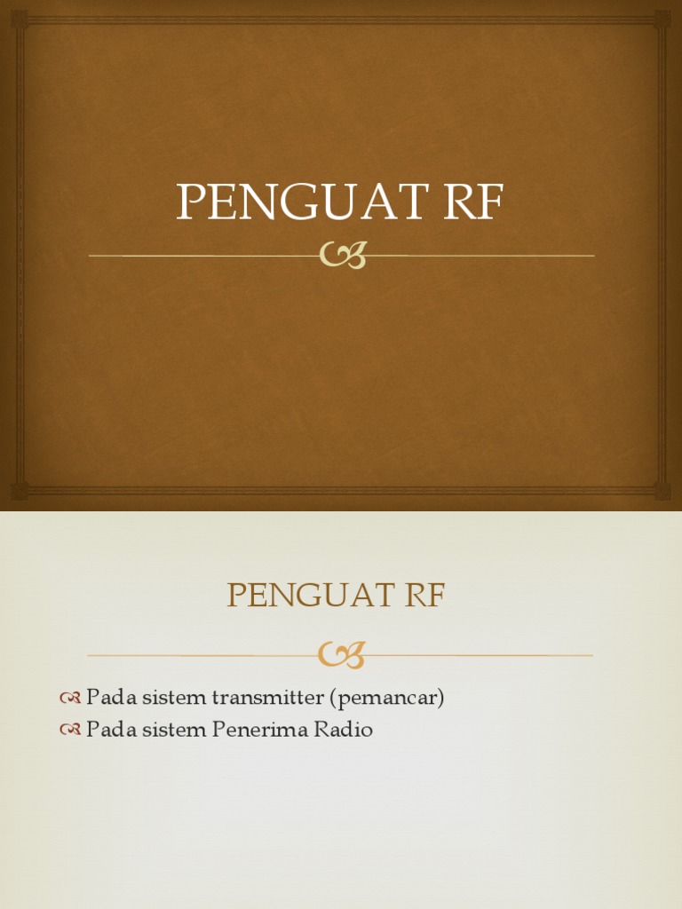 Fungsi dan Rangkaian Penguat RF | PDF | Komputer