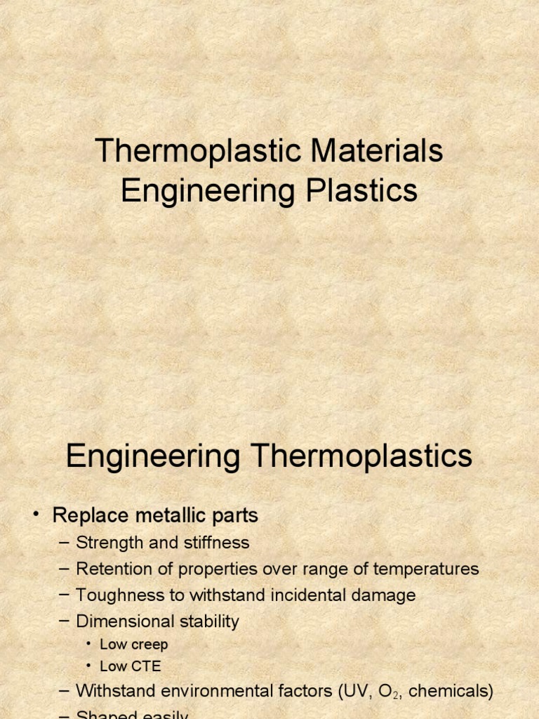 Thermoplastic Materials Engineering Plastics | PDF | Thermoplastic | Nylon
