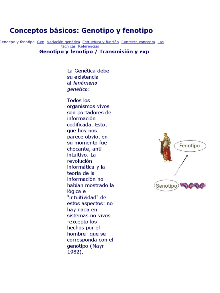 Conceptos Básicos | PDF | Fenotipo | Genotipo
