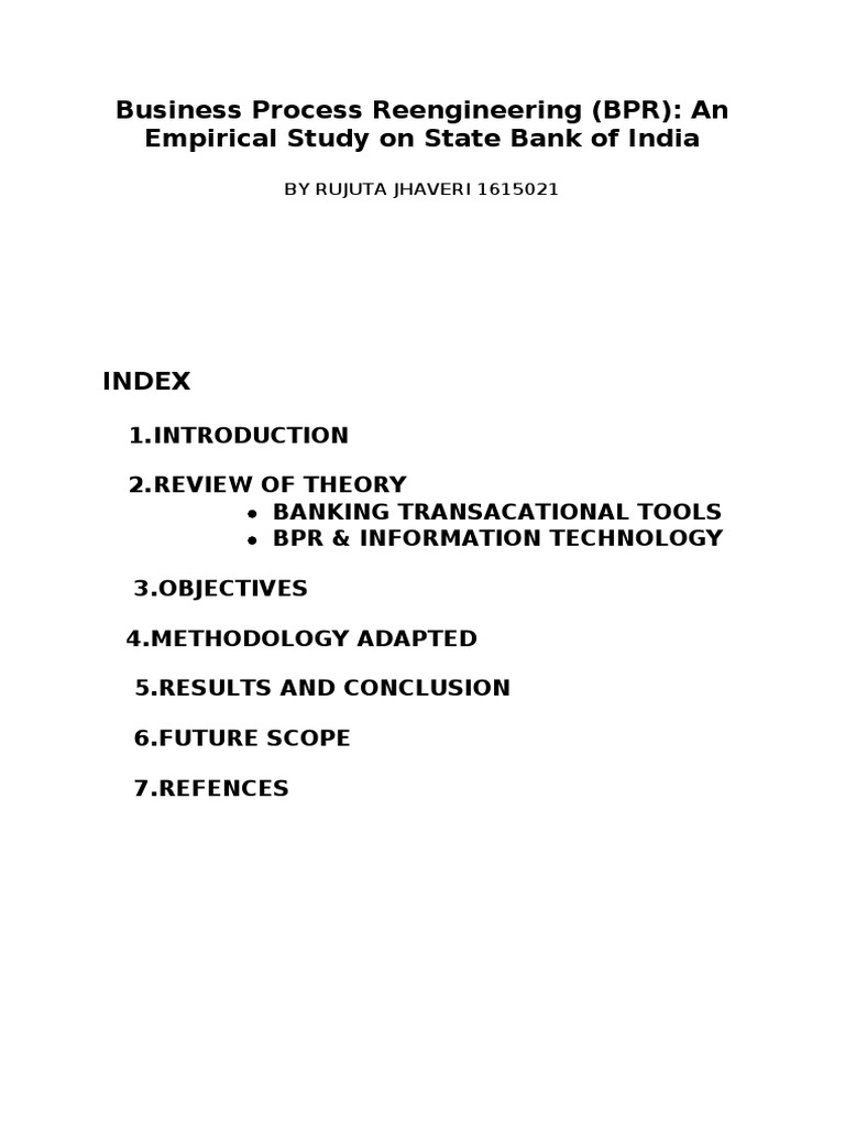 Business Process Reengineering | PDF | Banks | Business