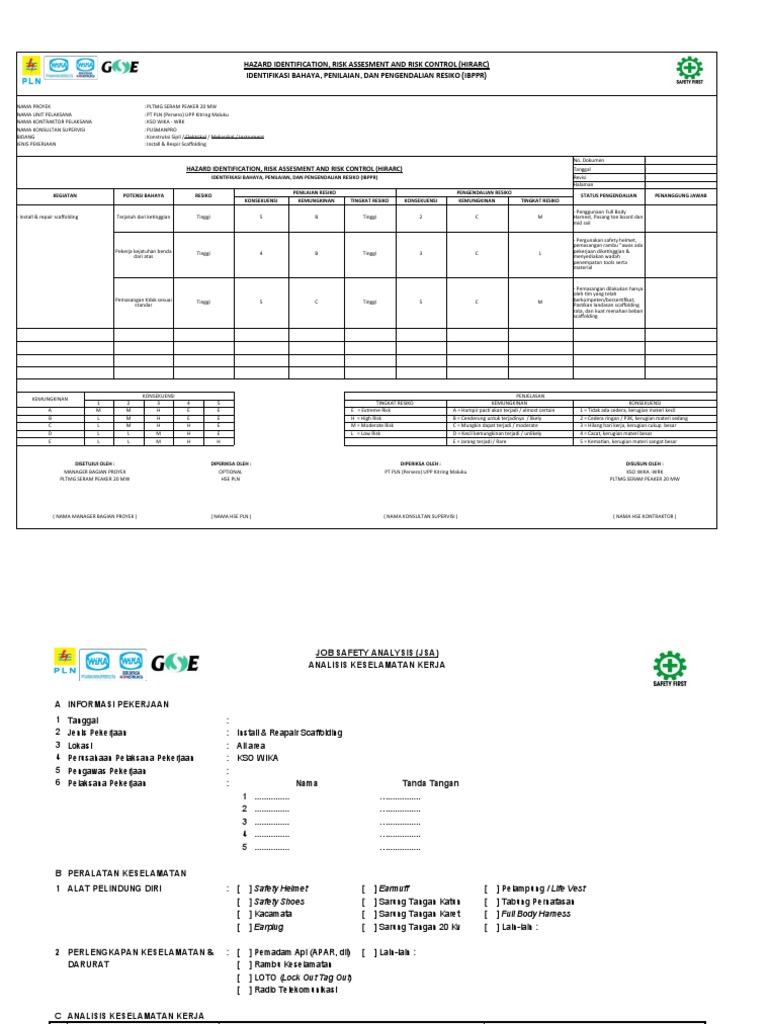 Format Ibpr, Jsa & WP | PDF