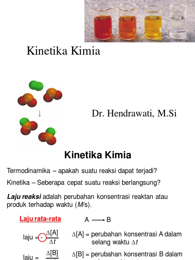Kinetika dan Laju Reaksi | PDF
