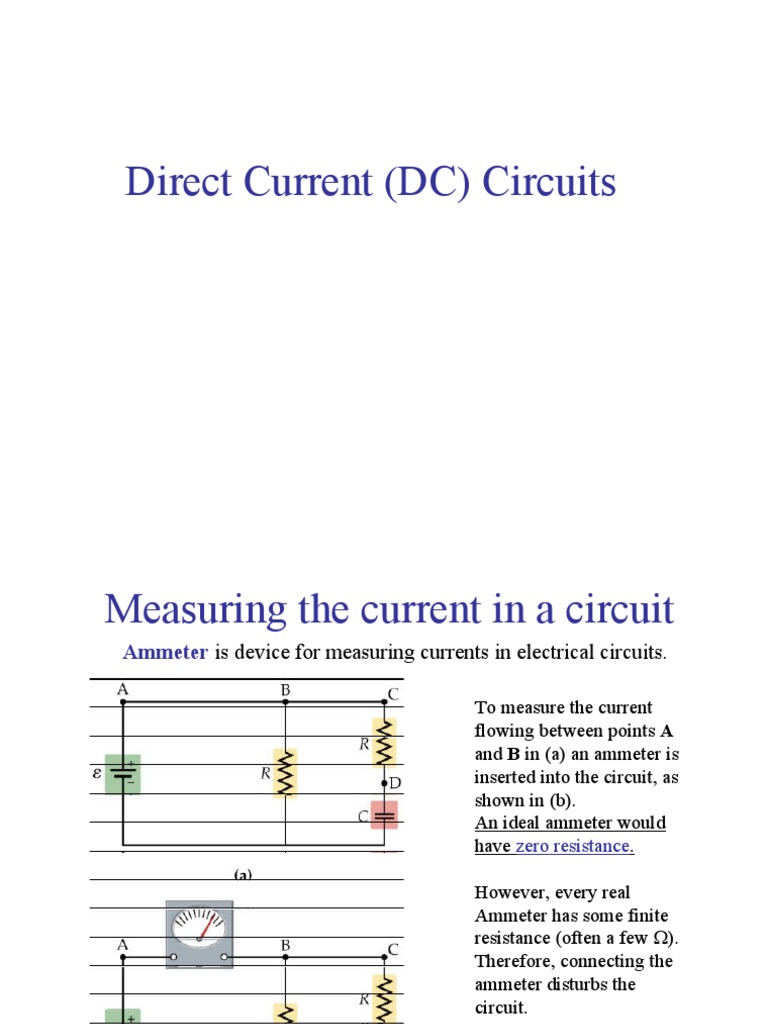 Direct Current (DC) Circuits | PDF | Voltage | Electrical Network