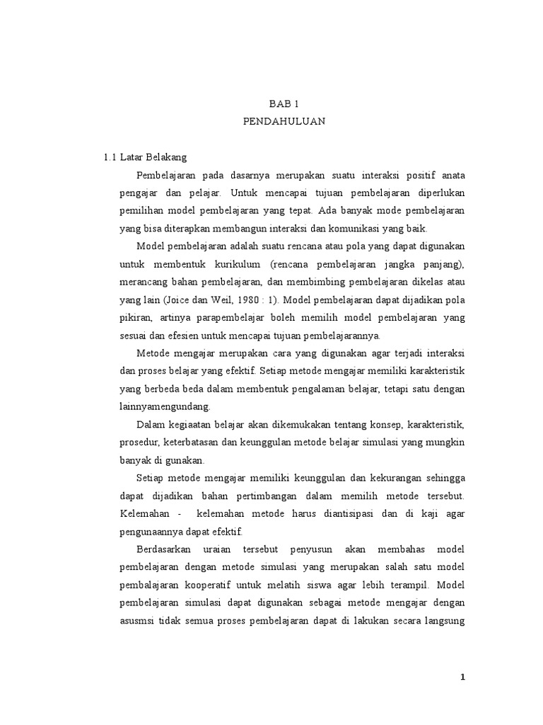 Metode Pembelajaran Simulasi Efektif | PDF