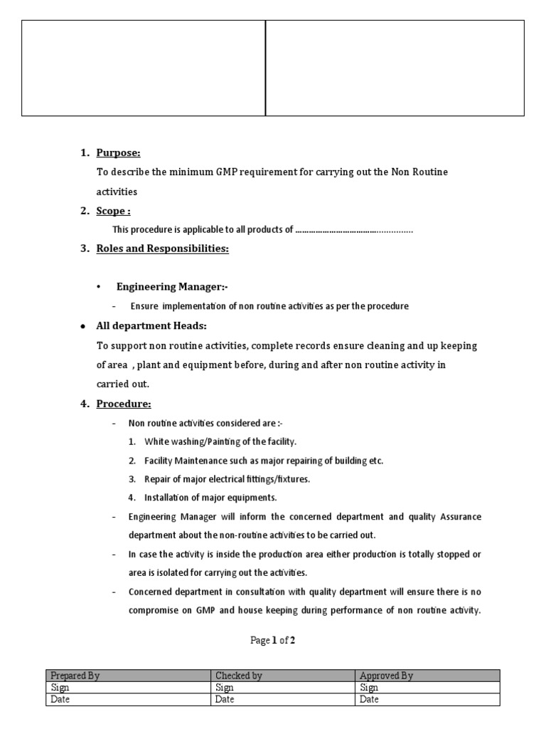 Non Routine Activity | PDF | Engineering | Safety