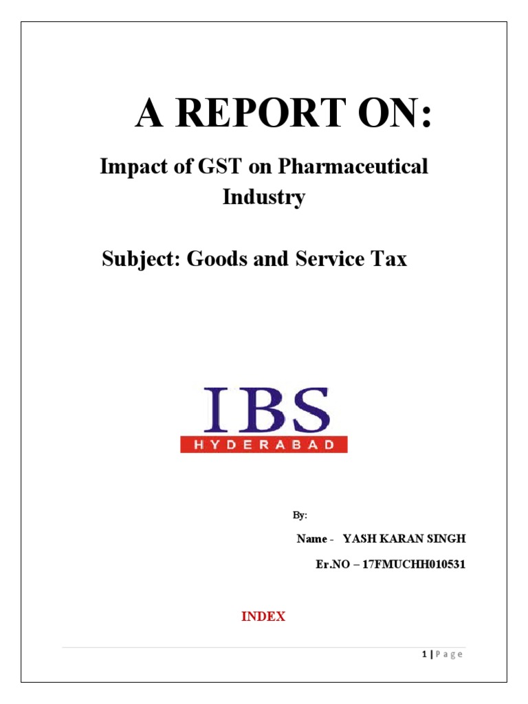 Pharma GST Project | PDF | Value Added Tax | Payments