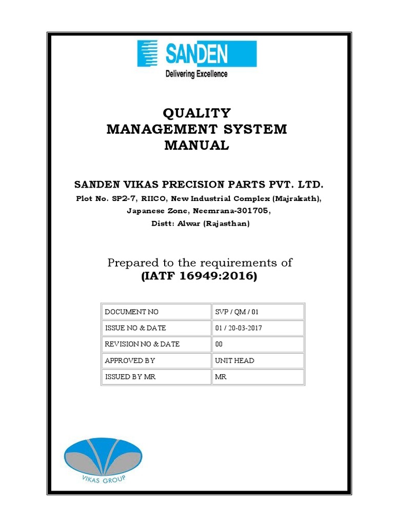 Quality Management System Guide | PDF
