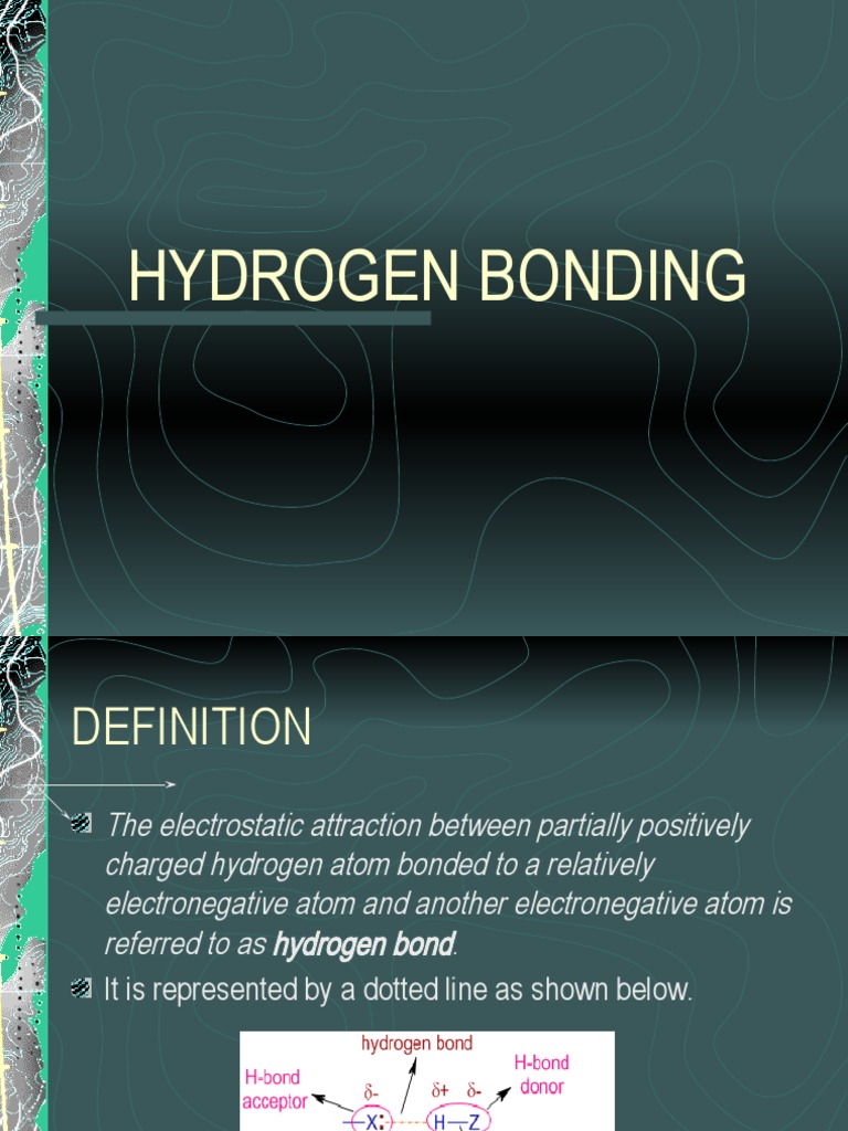 Hydrogen Bond | PDF | Hydrogen Bond | Chemical Bond
