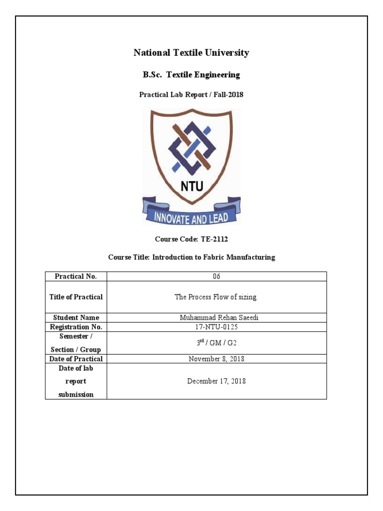 Sizing Process in Textile Manufacturing | PDF | Textiles | Materials