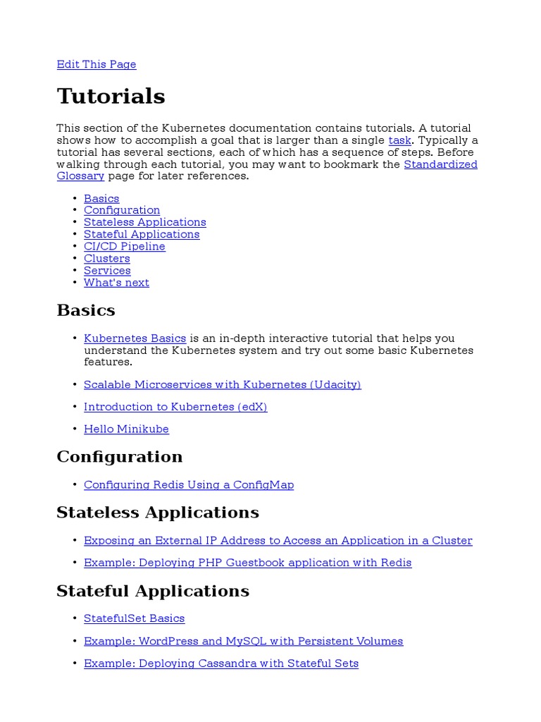 Tutorials K8S | Download Free PDF | Computer Cluster | Computer Networking