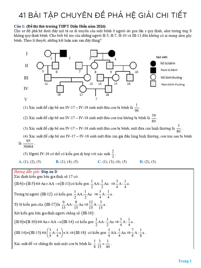 Bai Tap Pha He Giai Chi Tiet | PDF