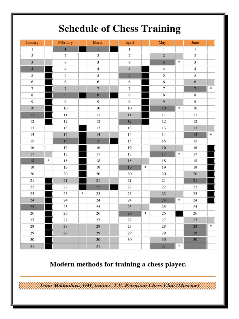 Schedule of Training PDF | PDF | Chess | Board Games
