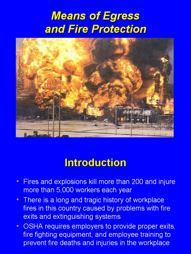 Means of Egress and Fire Protection | PDF | Emergency Management ...