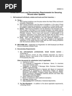 BIR COR Application Requirements Guide | PDF | Corporations | Payments