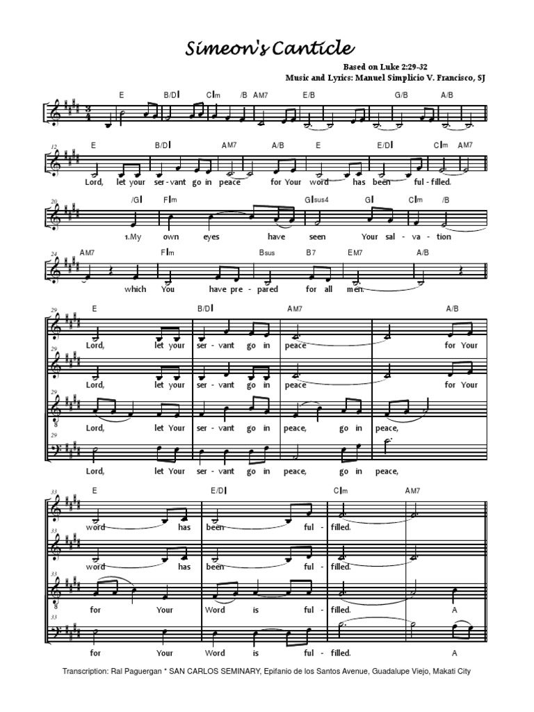 Simeon's Canticle PDF | PDF