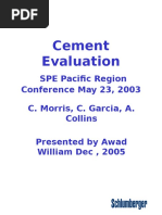 Schlumberger Cement Log Evaluation | PDF | Ultrasound | Materials