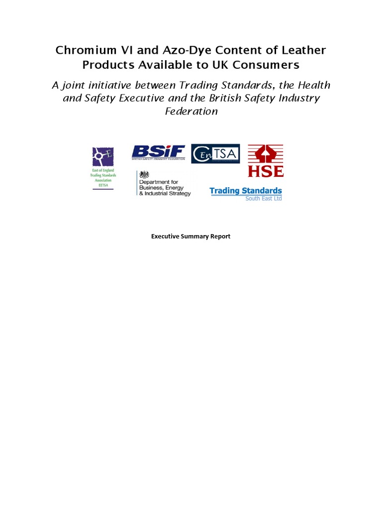 Chromium VI Azo Report en | PDF | Chromium | Leather