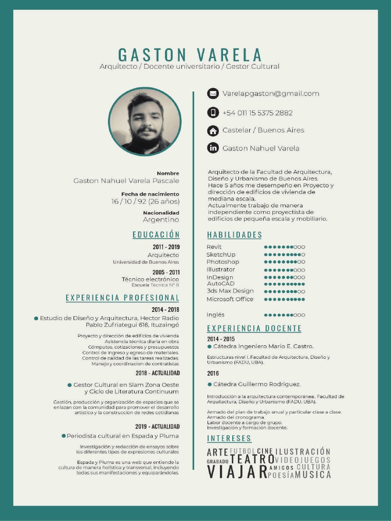 CV Varela Gaston PDF | PDF