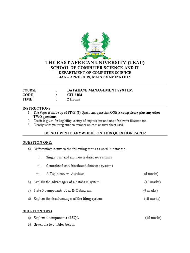 Dbms Exam Revised Pdf Databases Database Transaction 