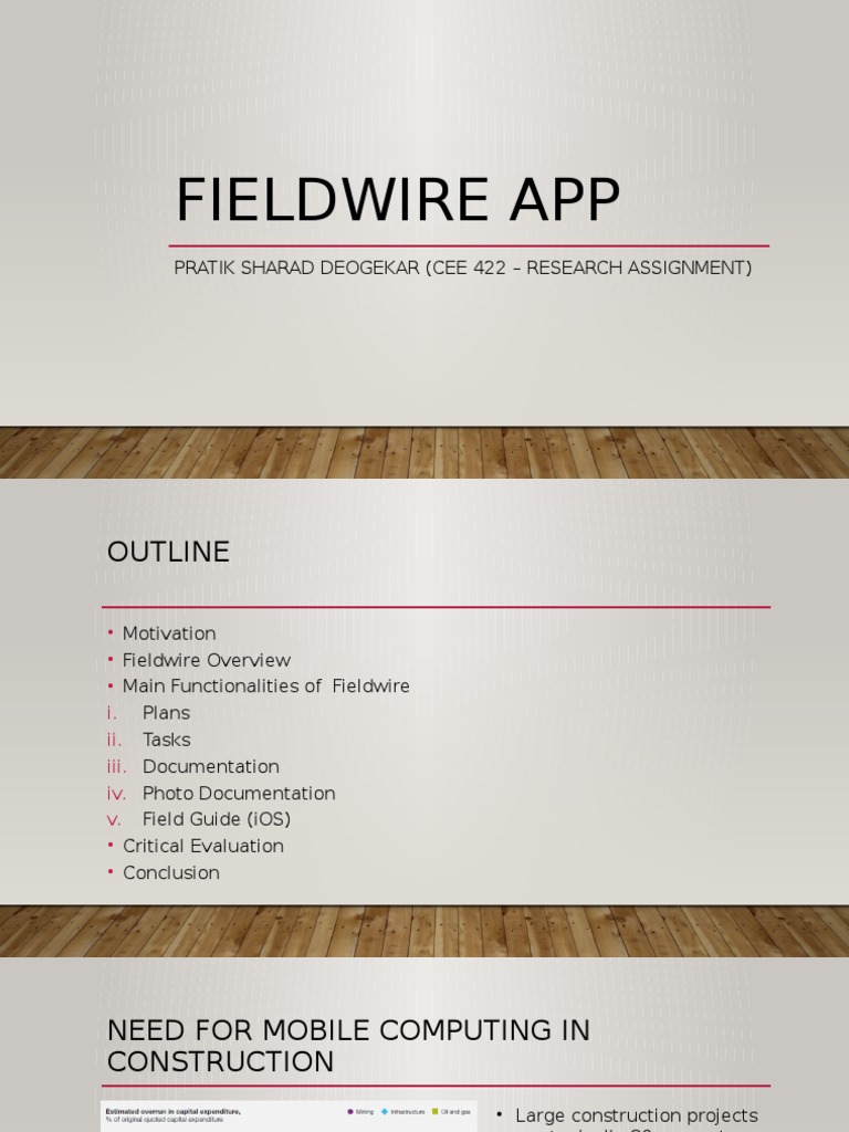 Fieldwire App: Pratik Sharad Deogekar (Cee 422 - Research Assignment ...