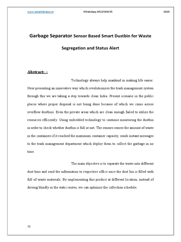 Smart Dustbin for Waste Management | PDF | Computers