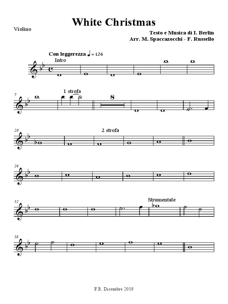 White Christmas Violino Pdf