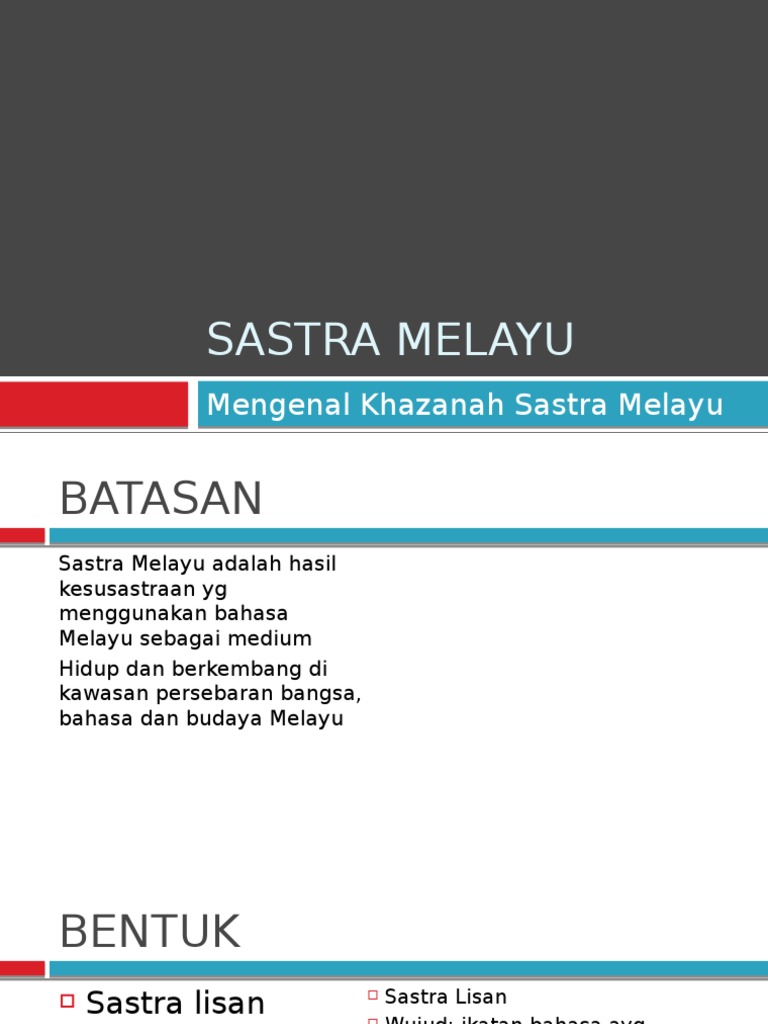 Mengenal Sastra Melayu dan Perkembangannya | PDF | Fiksi Umum